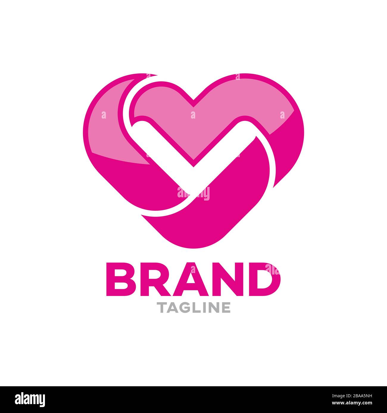 Modern heart shape logo.Vector illustration Stock Vector Image & Art ...