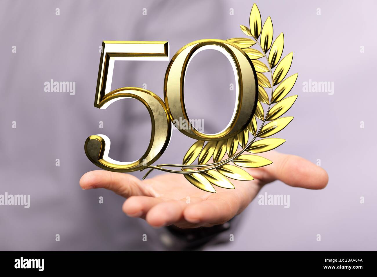 50 years anniversary celebration logotype with elegant celebration ...