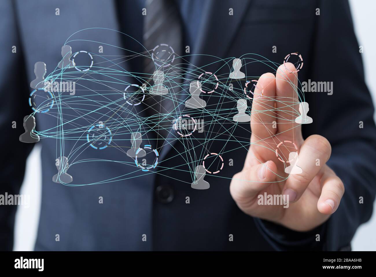 A connected symbols for digital, interactive and global communication ...