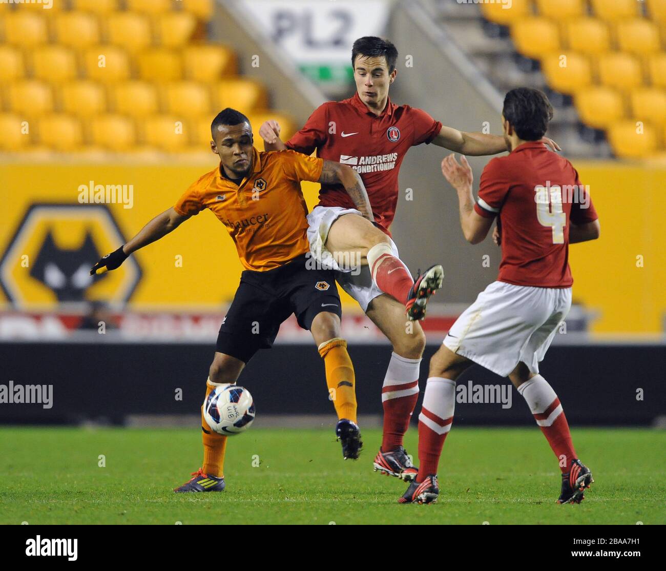 Wolverhampton Wanderers U18's Dominic Dell (left) and Charlton Athletic ...