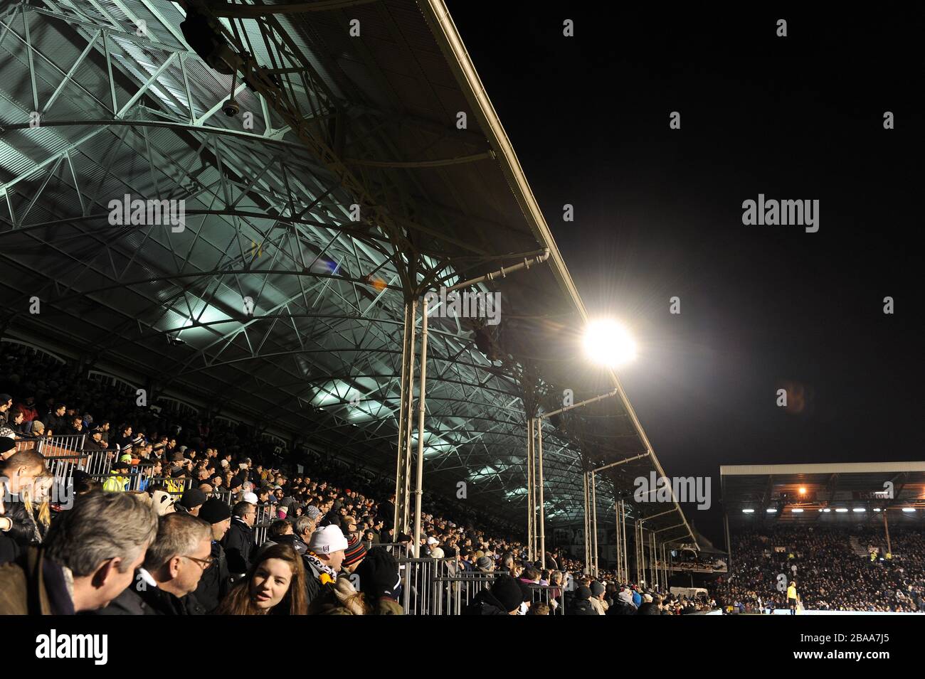 General view of the Johnny Haynes stand at Craven Cottage Stock Photo ...
