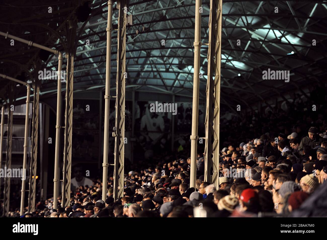 General view of the Johnny Haynes stand at Craven Cottage Stock Photo ...