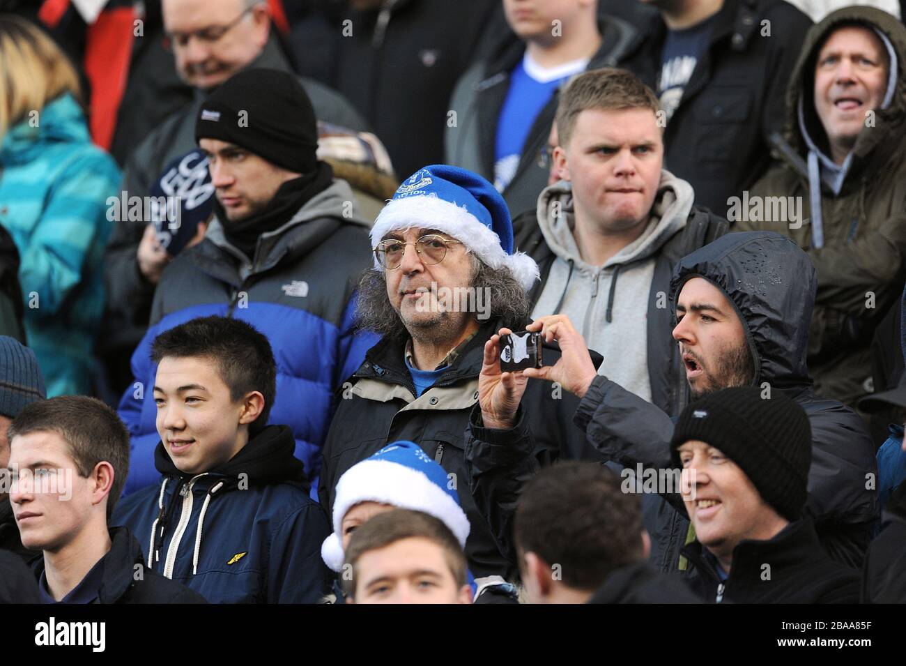 Everton fans in the stands at the Britannia Stadium Stock Photo - Alamy