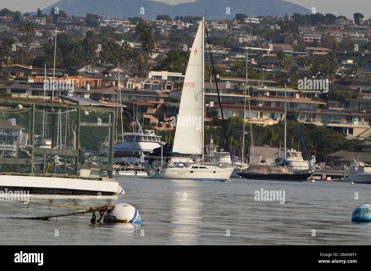 Newport Beach Harbor Balboa Island California Stock Photo - Alamy