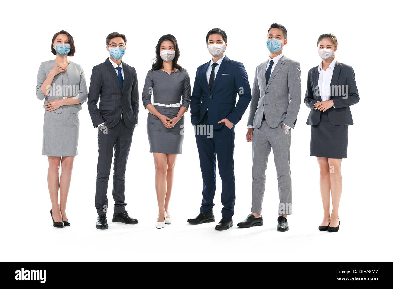 Business people wore masks Stock Photo - Alamy