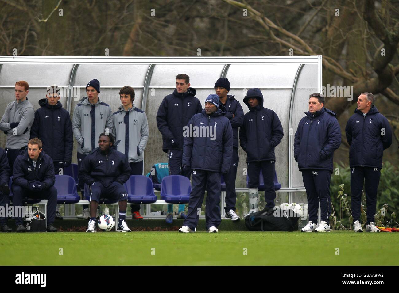 Tottenham hotspur professional development phase coach paul brush right ...