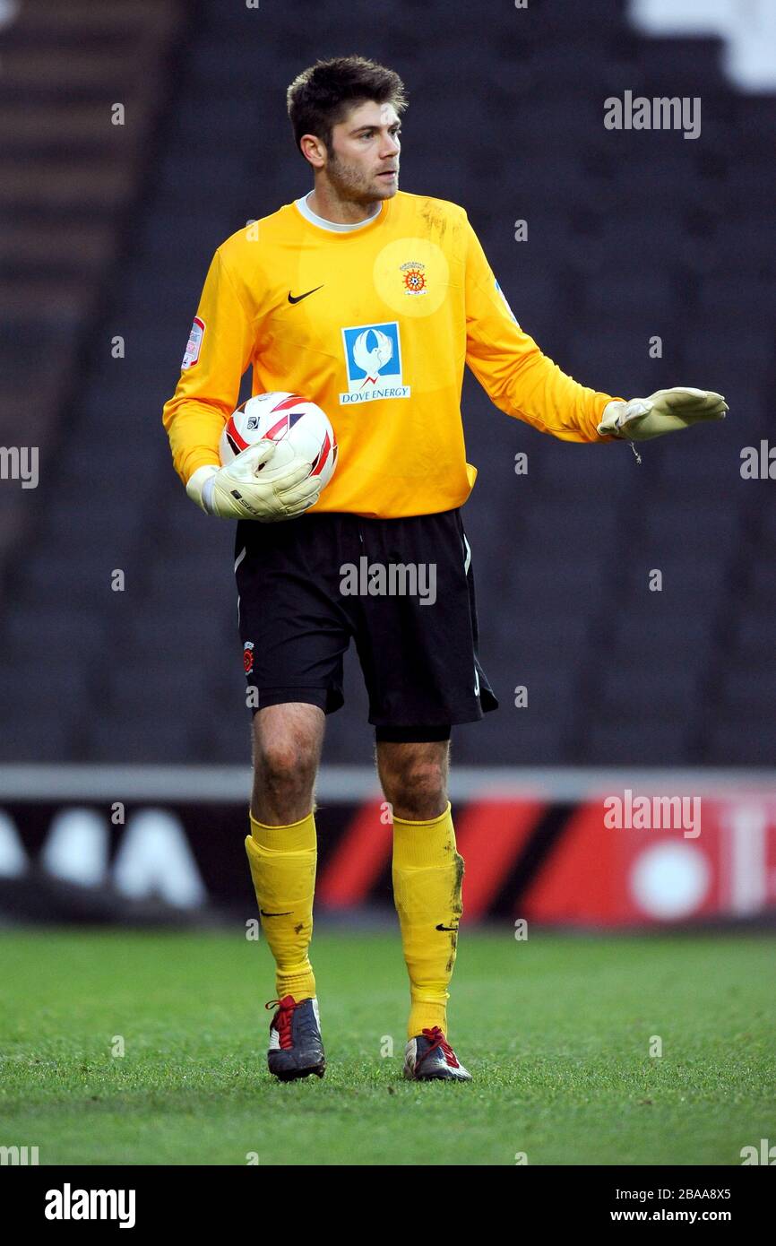 Goalkeeper Scott Flinders, Hartlepool Stock Photo - Alamy