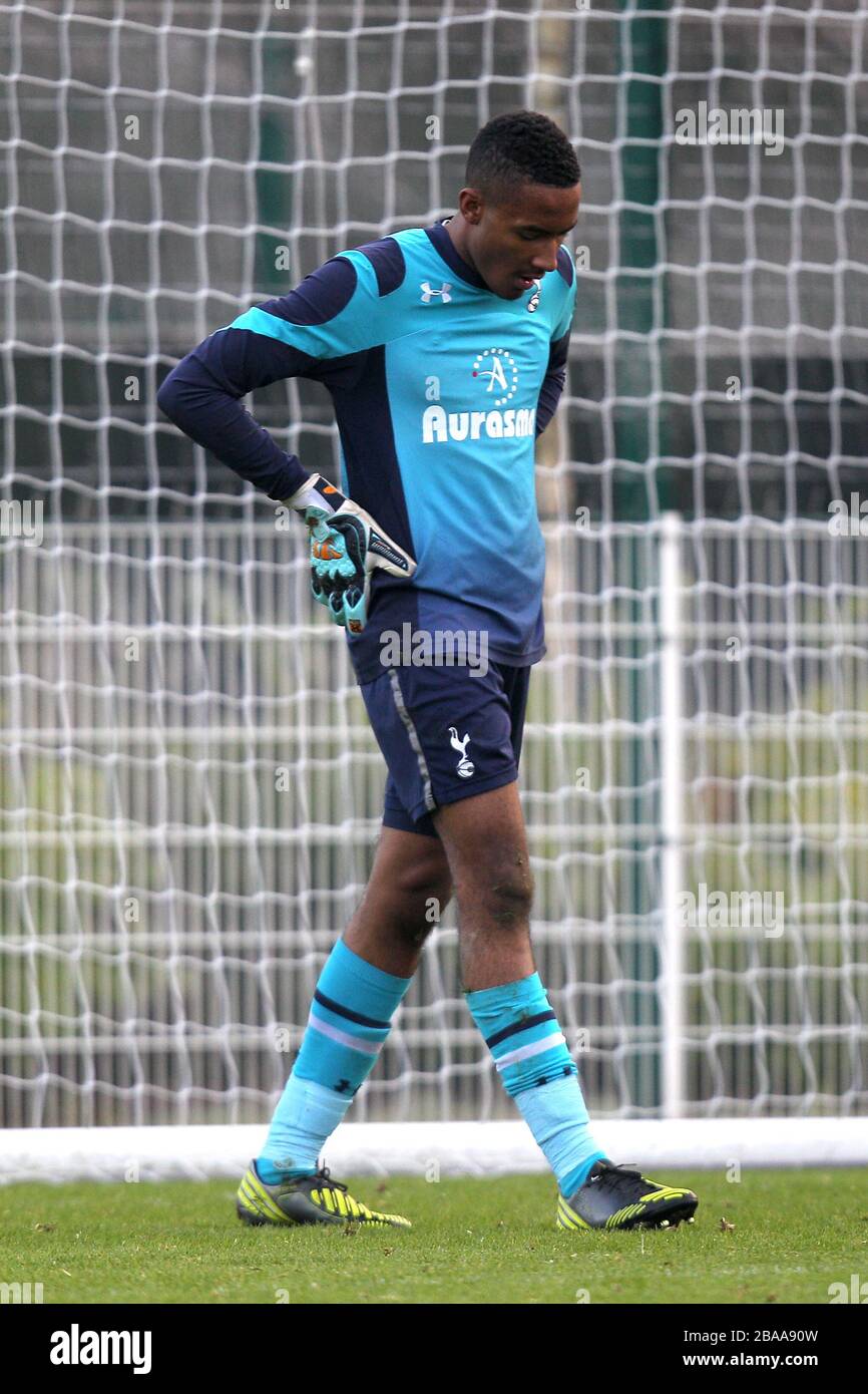 Tottenham hotspur goalkeeper lawrence vigouroux hi-res stock ...