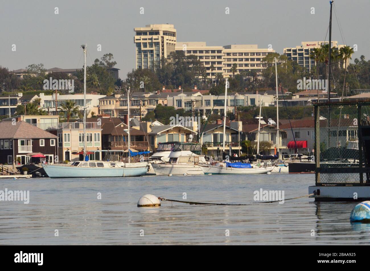 Newport Beach Harbor Balboa Island California Stock Photo - Alamy
