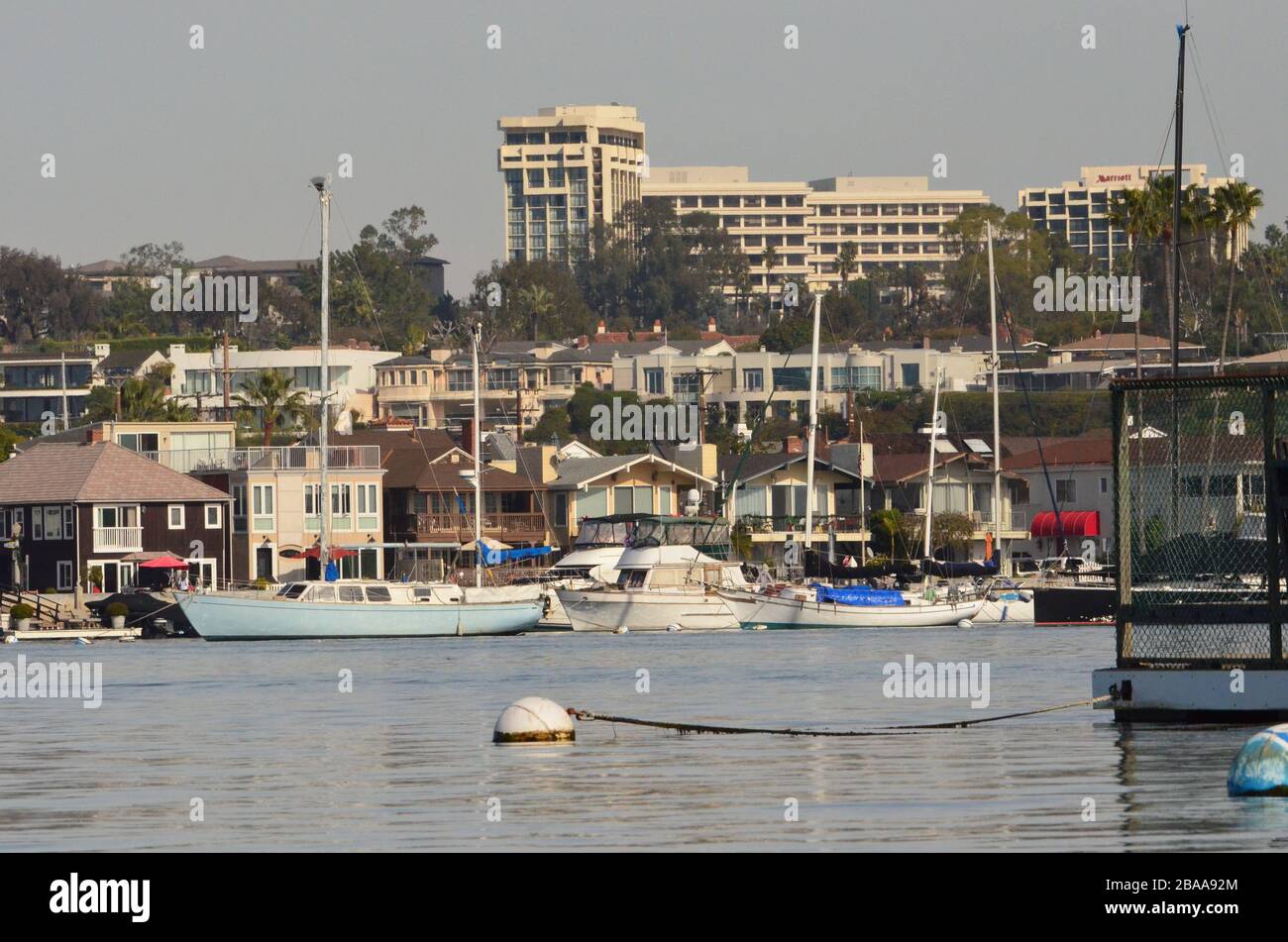 Newport Beach Harbor Balboa Island California Stock Photo - Alamy