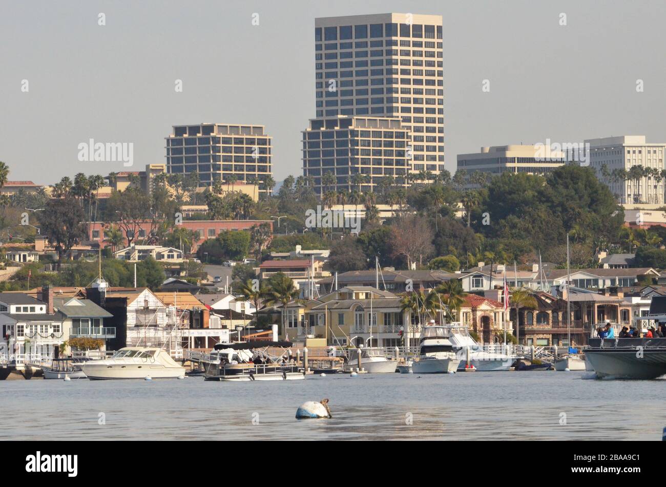 Newport Beach Harbor Balboa Island California Stock Photo - Alamy