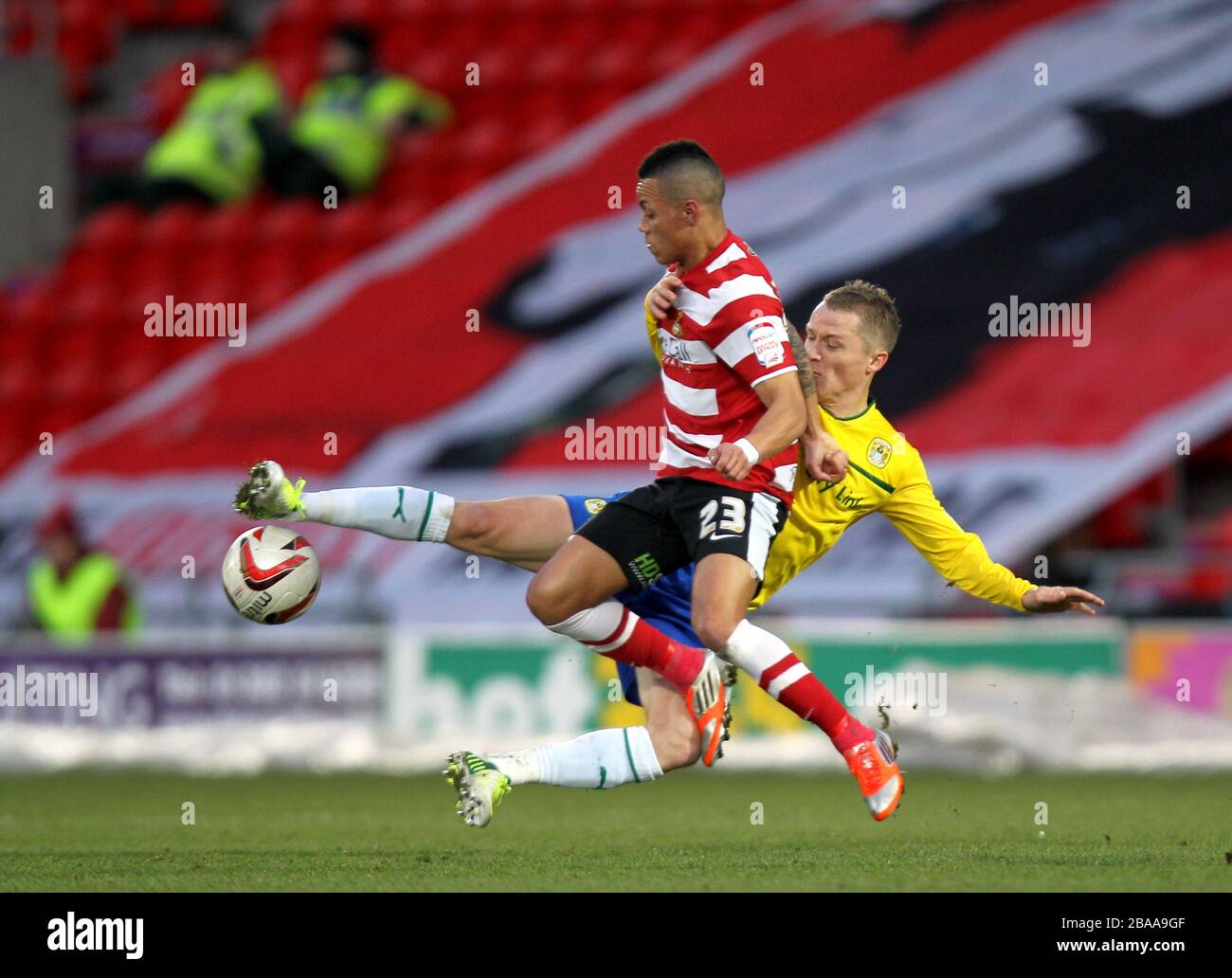 Doncaster Rovers' Kyle Bennett (left) and Coventry City's Gary ...