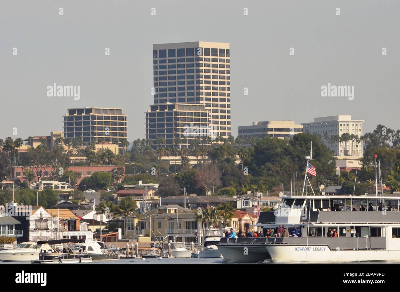 Newport Beach Harbor Balboa Island California Stock Photo - Alamy
