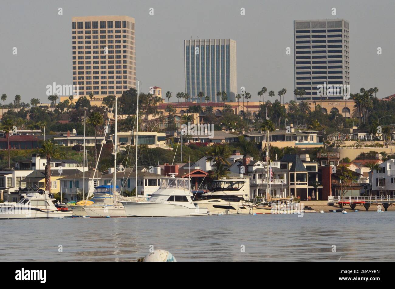 Newport Beach Harbor Balboa Island California Stock Photo - Alamy