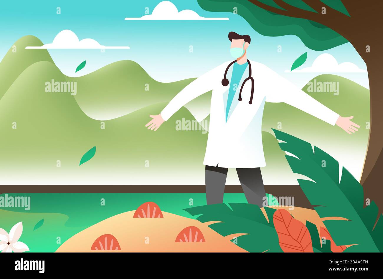 Tree therapy cartoon hi-res stock photography and images - Alamy