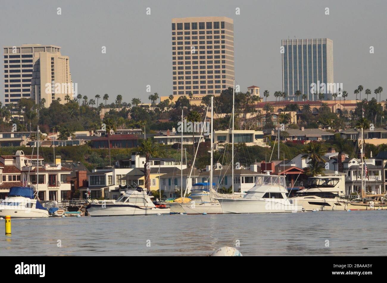 Newport Beach Harbor Balboa Island California Stock Photo - Alamy