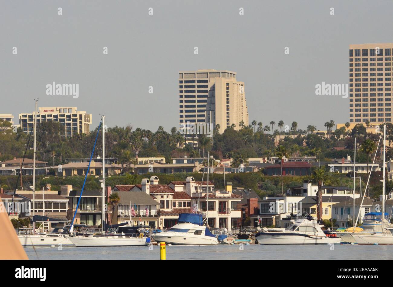 Newport Beach Harbor Balboa Island California Stock Photo - Alamy