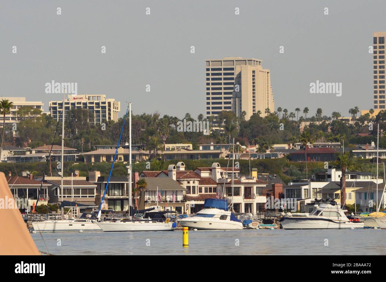 Newport Beach Harbor Balboa Island California Stock Photo - Alamy