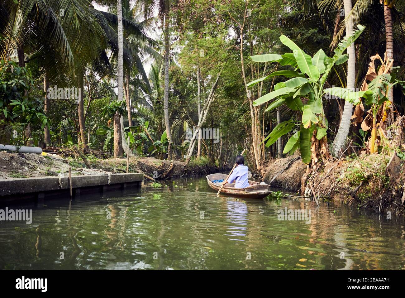 Woman rowing canal in hi-res stock photography and images - Alamy