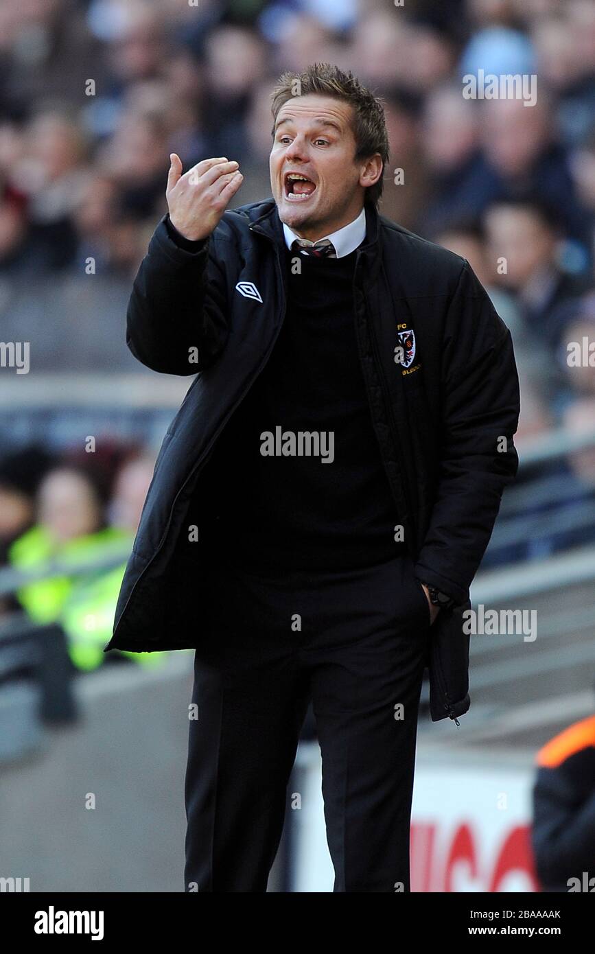 AFC Wimbledon manager Neal Ardley on the touchline Stock Photo - Alamy