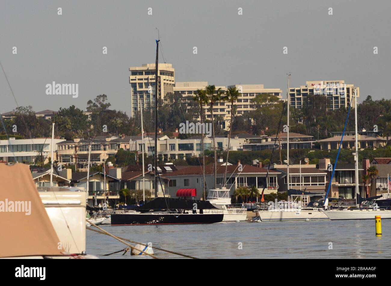 Newport Beach Harbor Balboa Island California Stock Photo - Alamy