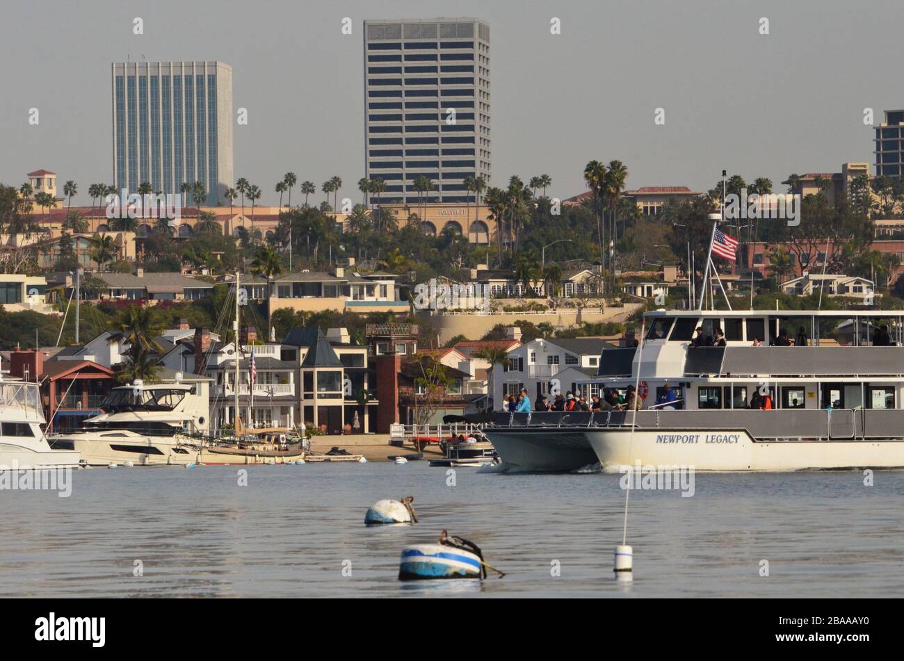 Newport Beach Harbor Balboa Island California Stock Photo - Alamy