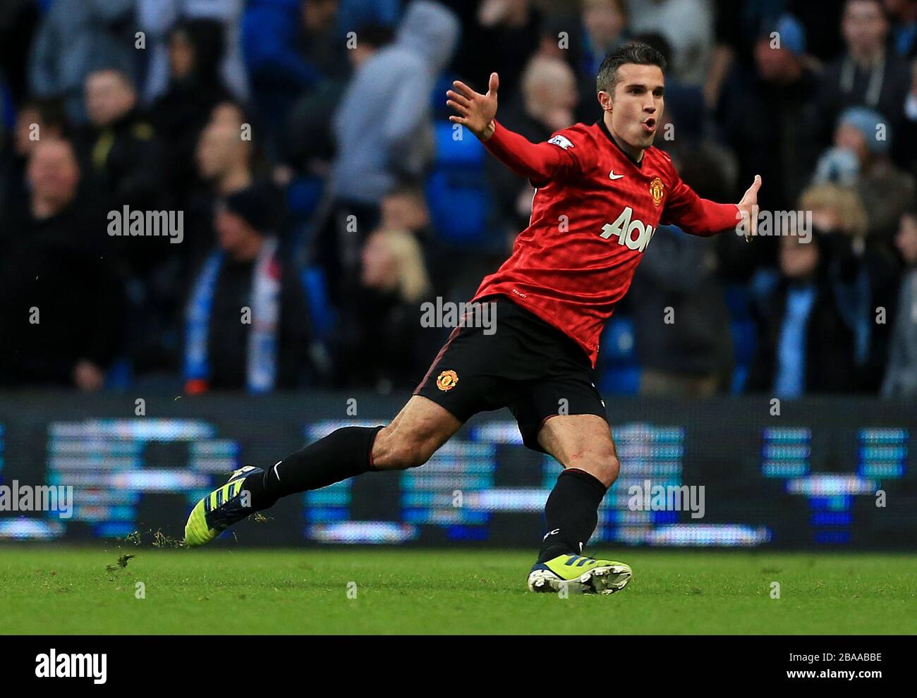 Robin Van Persie Celebrates Man Utd
