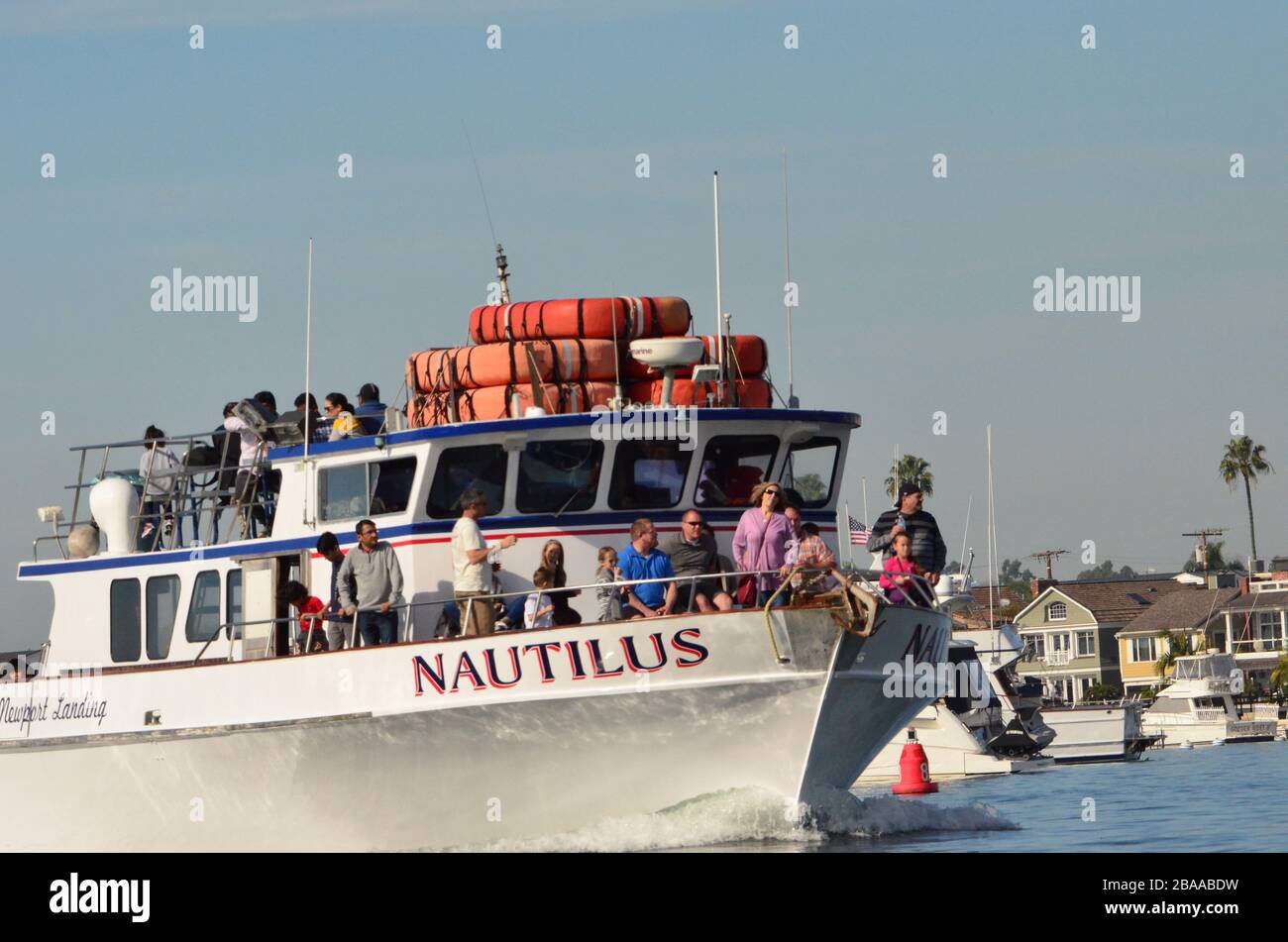 Newport Beach Harbor Balboa Island California Stock Photo - Alamy