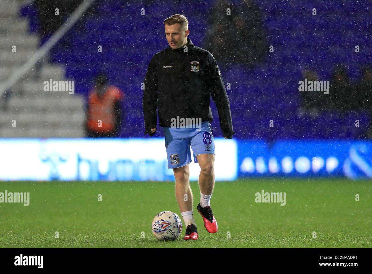 Coventry City's Jamie Allen warms up Stock Photo - Alamy