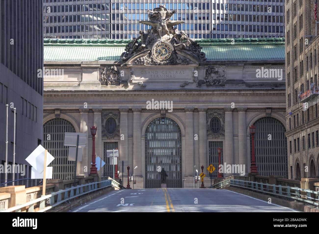 New York, New York, USA. 24th Mar, 2020. View of an overpass in front ...