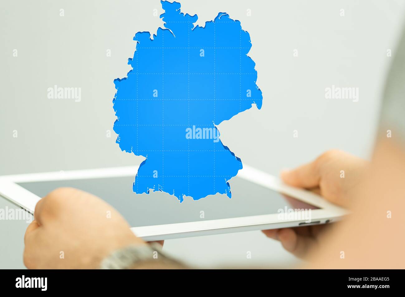 A 3D map of Germany. Map of Germany land border with flag. Germany map ...