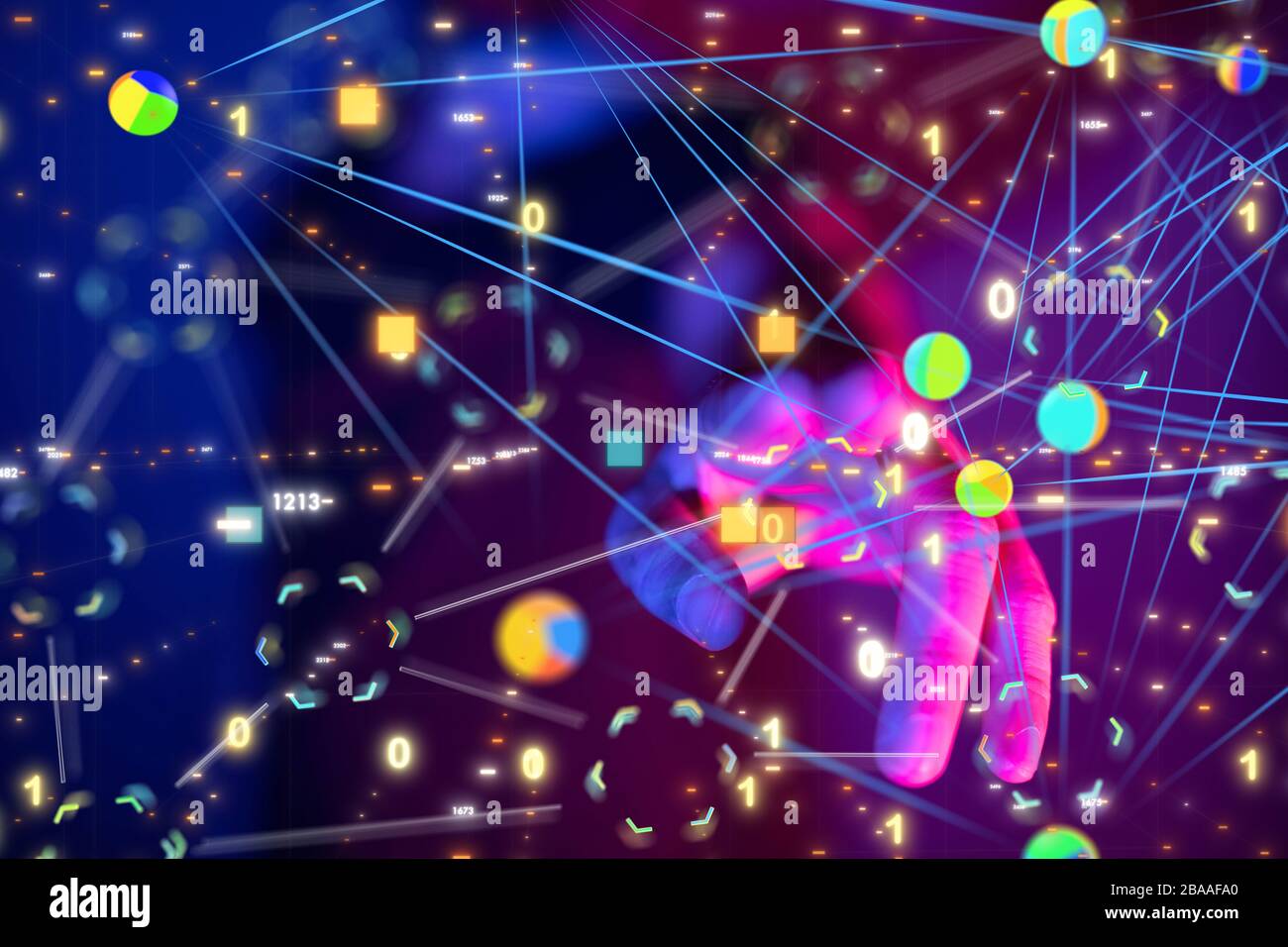 A code data concept in hand digital 3d Stock Photo - Alamy