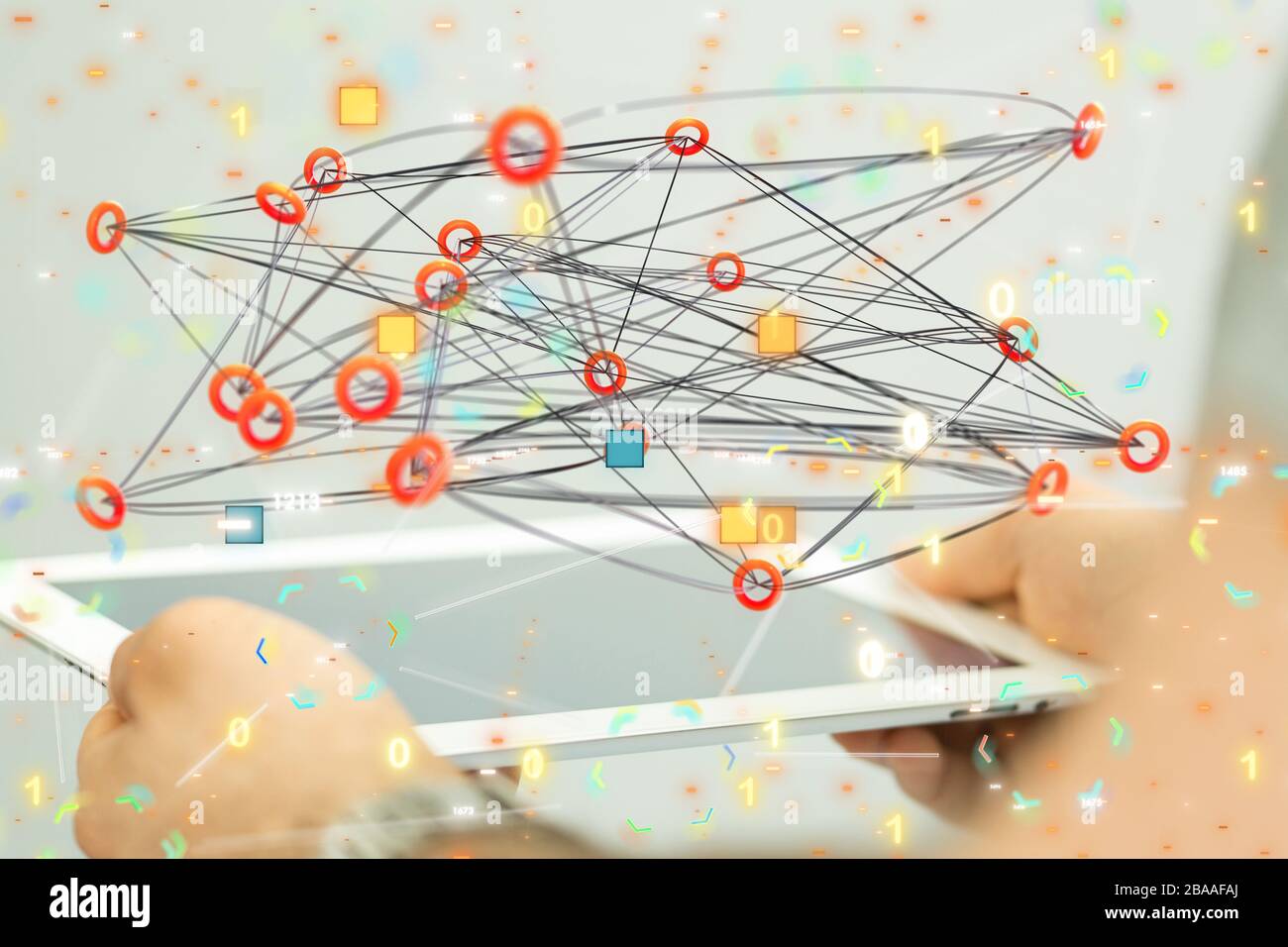 A code data concept in hand digital 3d Stock Photo - Alamy