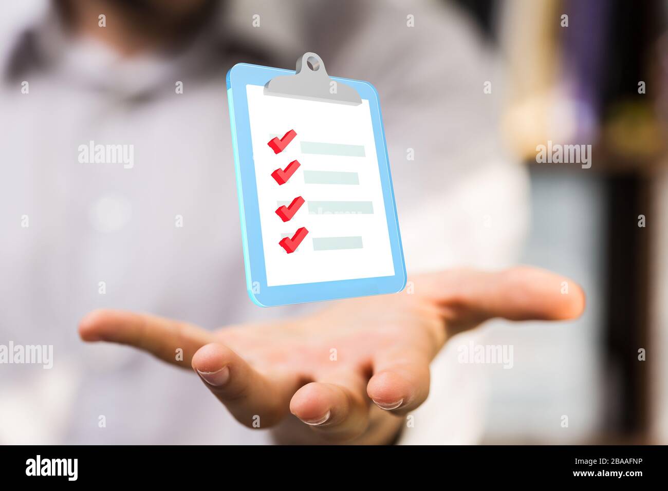 A Digital checklist or todo-list displayed Stock Photo - Alamy