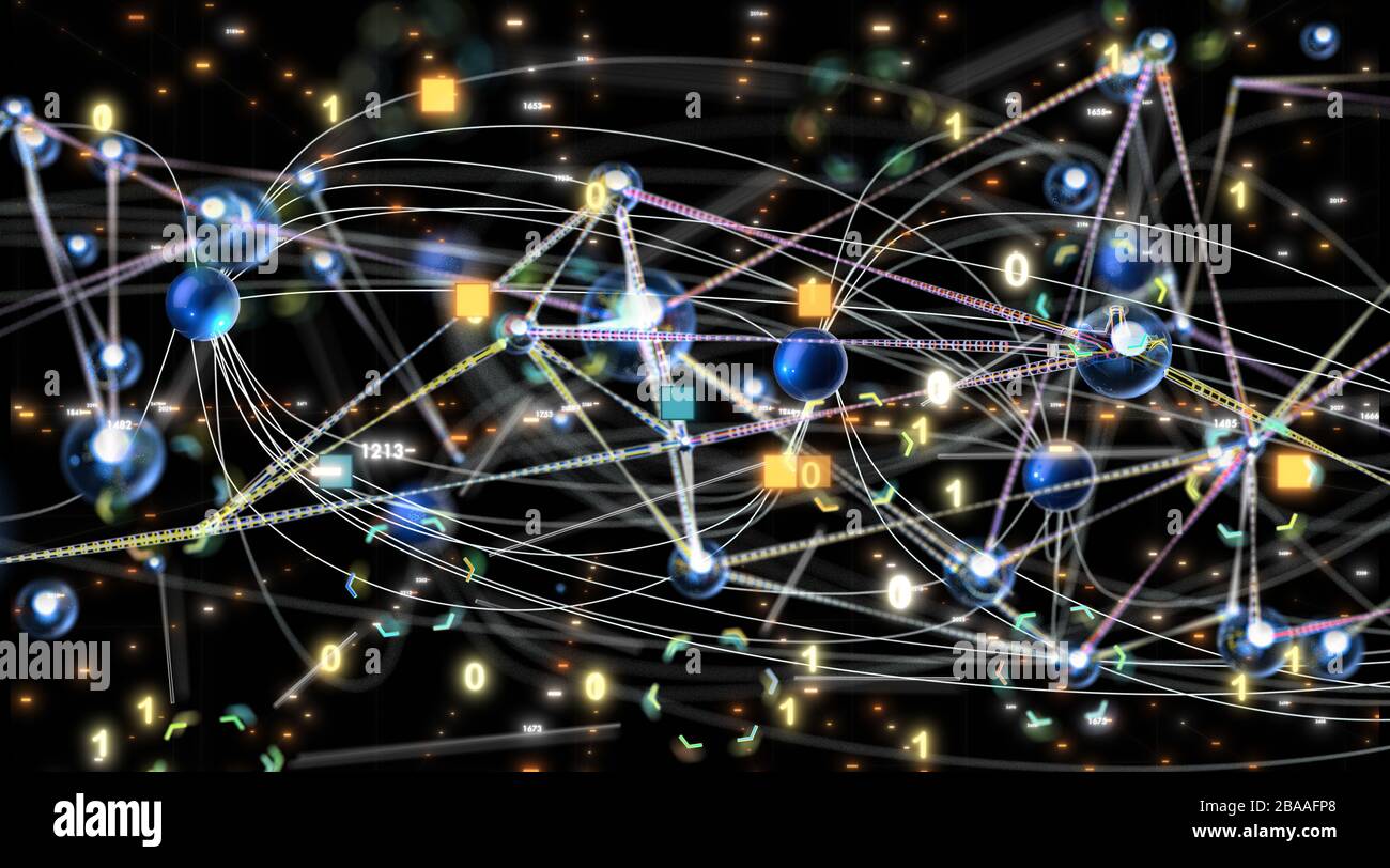 A code data concept in hand digital 3d Stock Photo - Alamy