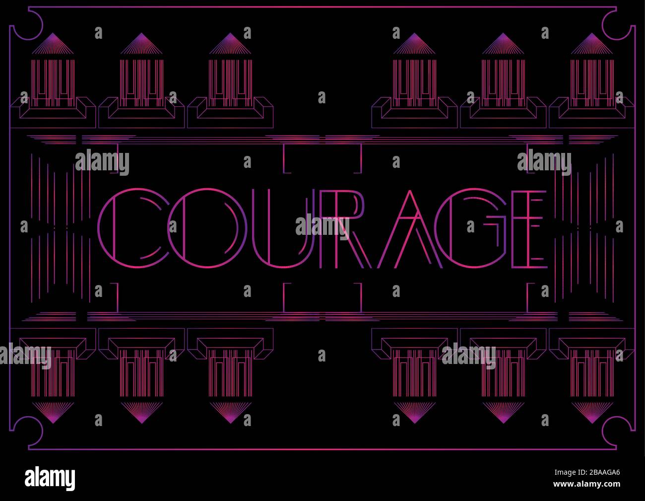 Courage sign Stock Vector Images - Alamy