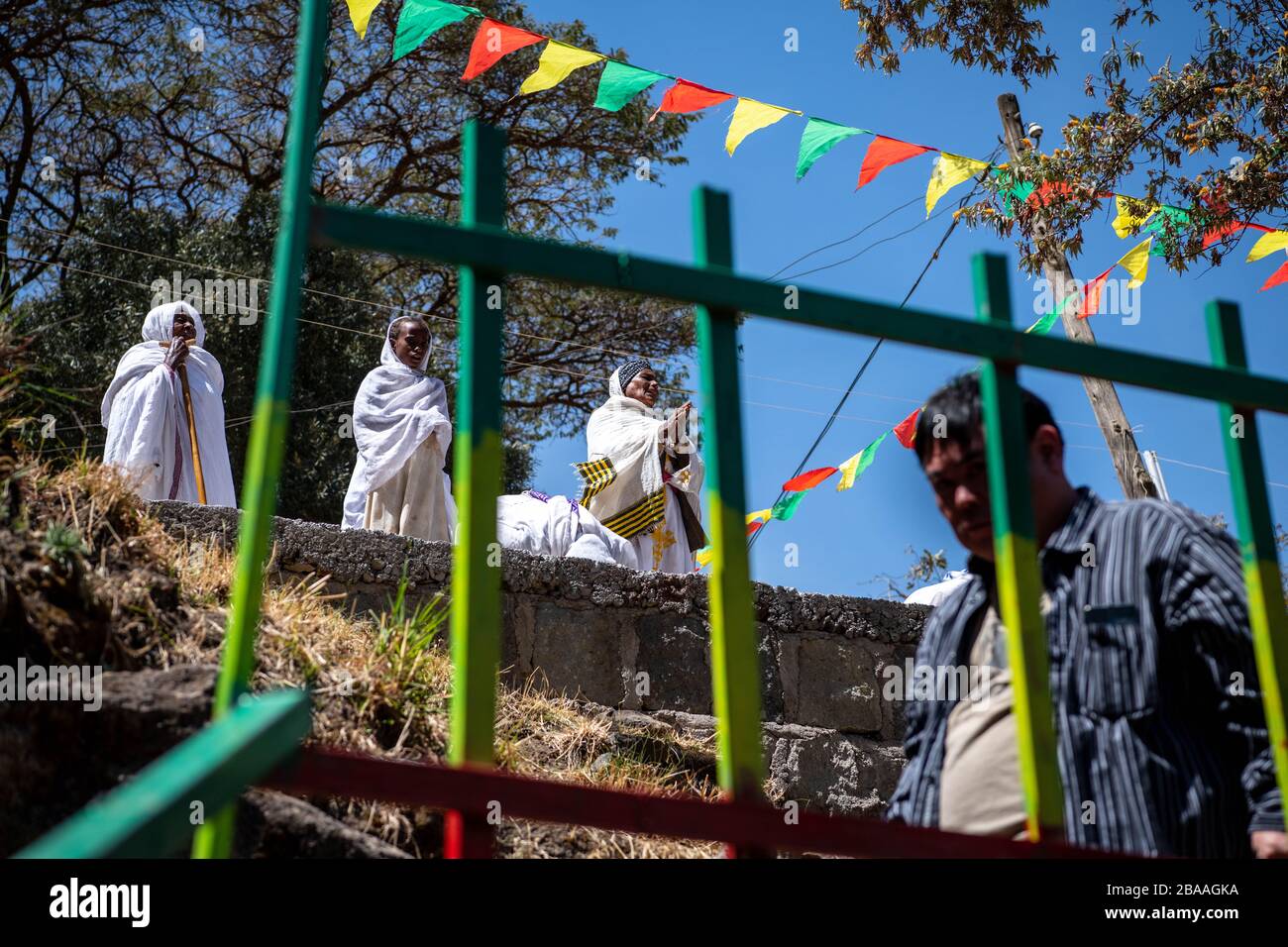 Africa, Ethiopia, Adadi Mariam. Religious. Religious procession in ...