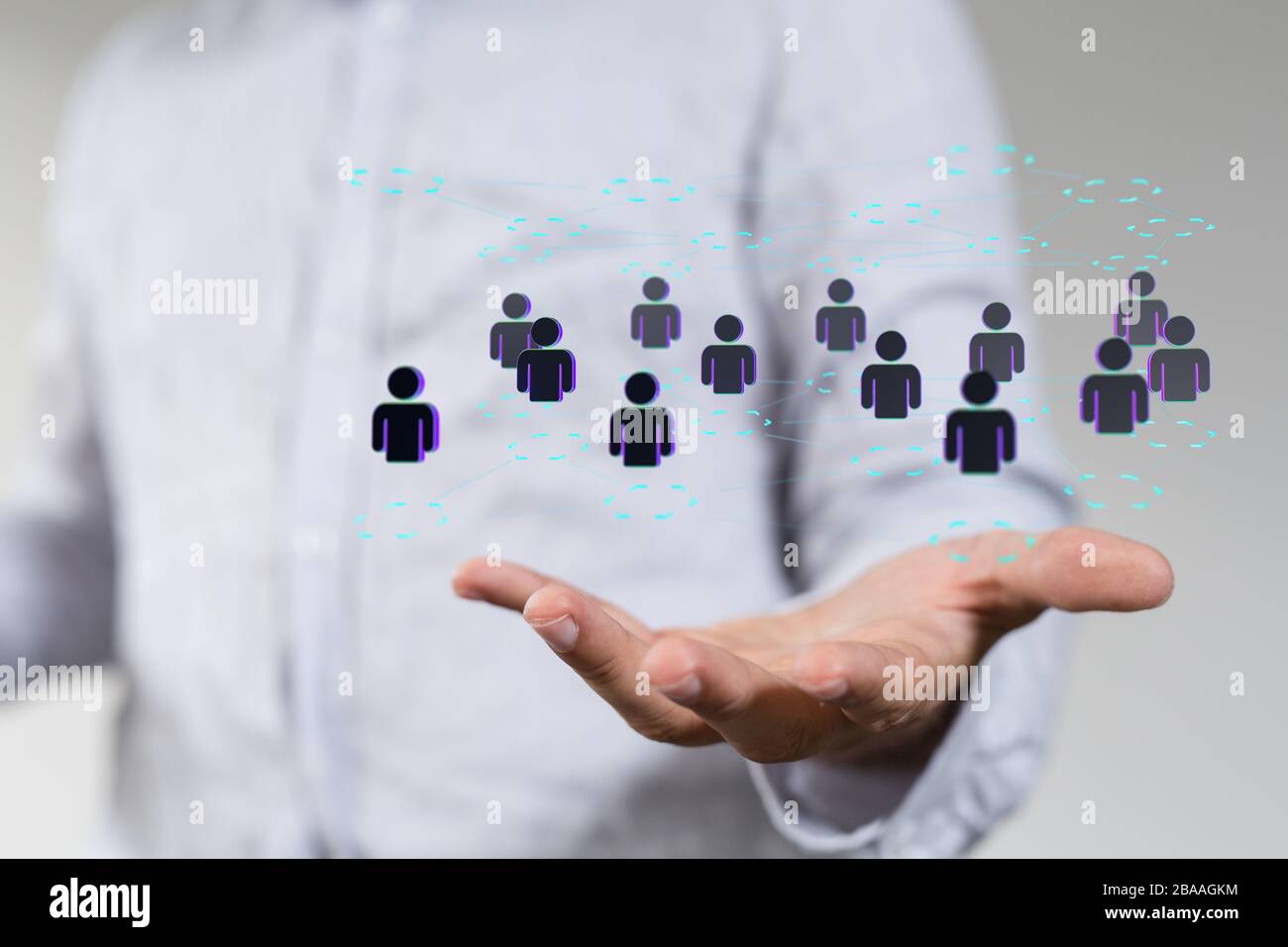 A abstract social network scheme, which contains business people Stock ...