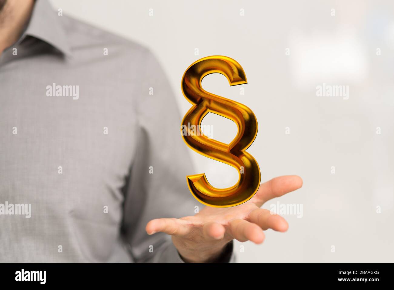 A symbol paragraph law sign digital in hand Stock Photo - Alamy