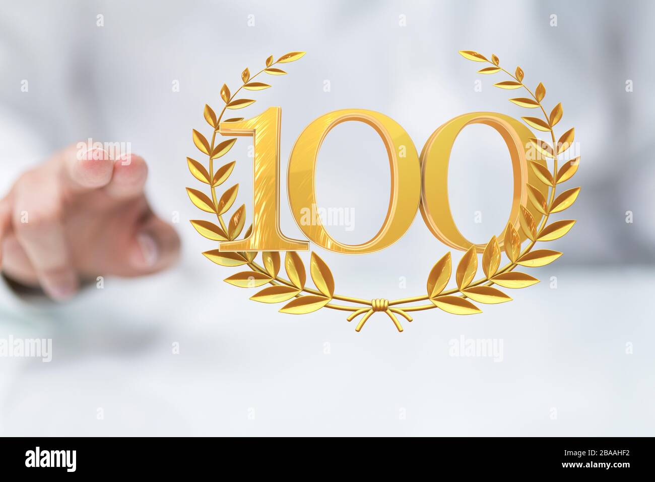 A 100 Anniversary 3d numbers. Poster template for Celebrating 100 ...