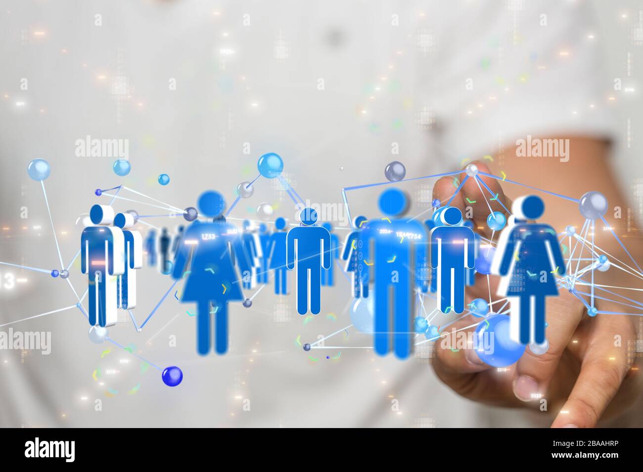A team work connection digital concept Stock Photo - Alamy