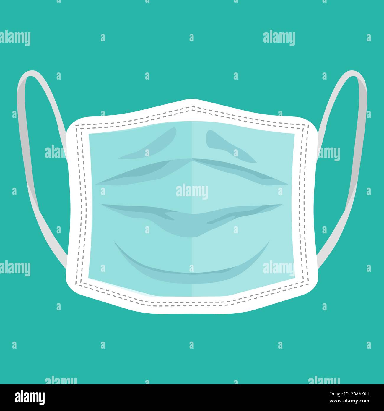 Illustration of medical mask flat design, with nice background vector ...