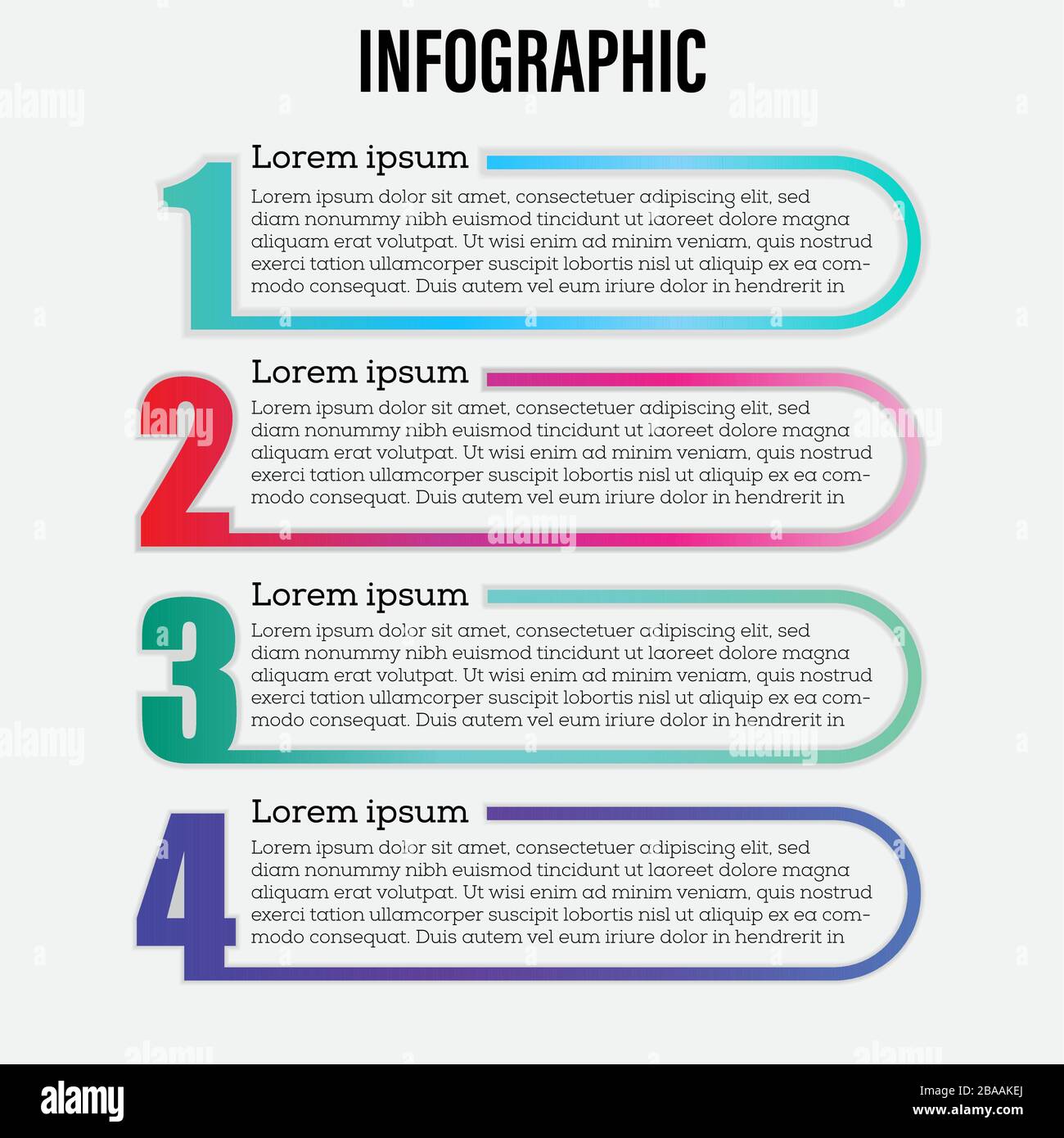 Illustration of modern line business infographics with title,elements ...