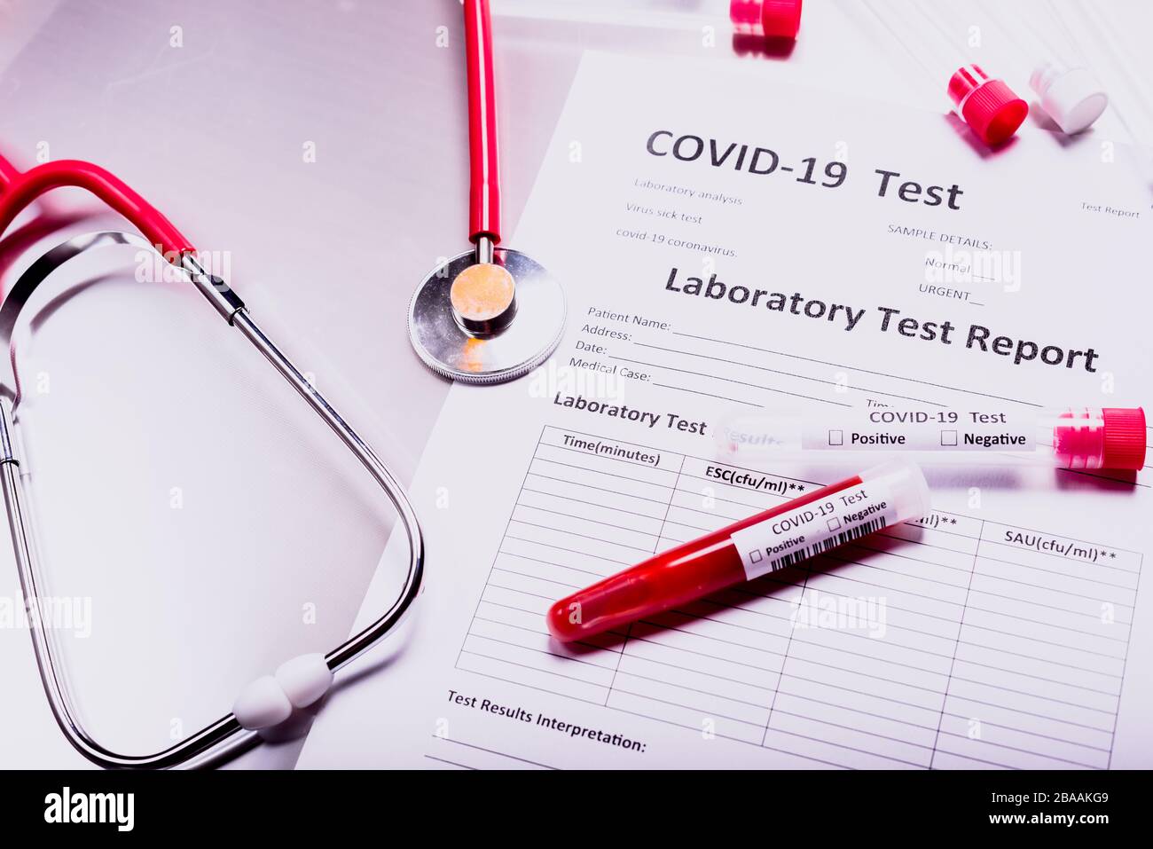 Laboratory test specialized in virus pandemics like covid-19 studies ...