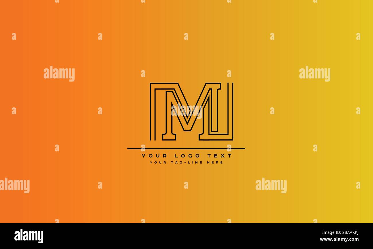Abstract letter M, MM Alphabet Logo Design Stock Vector Image & Art - Alamy
