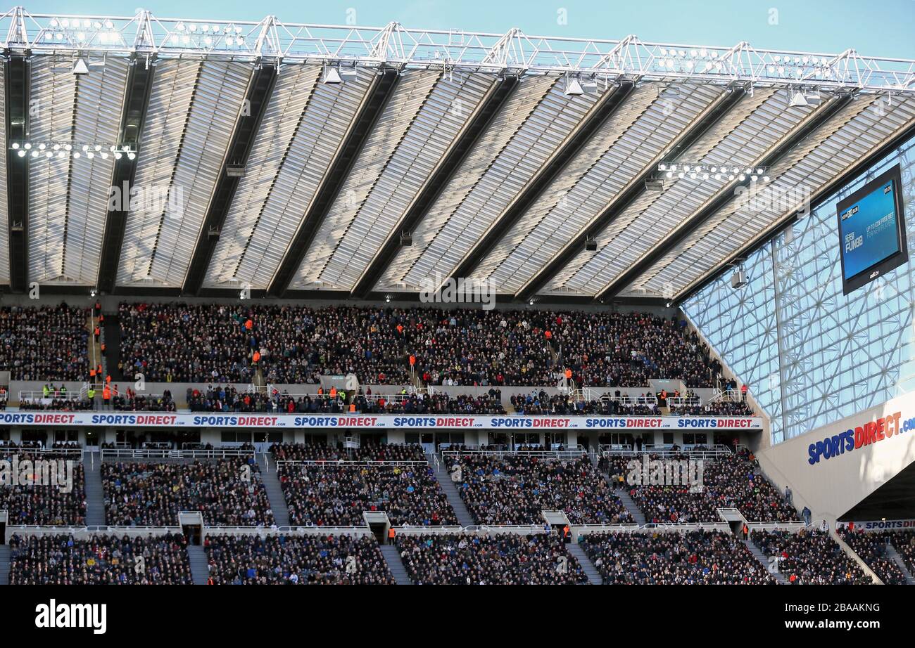 Burnley fans in the away end at St James' Park Stock Photo - Alamy