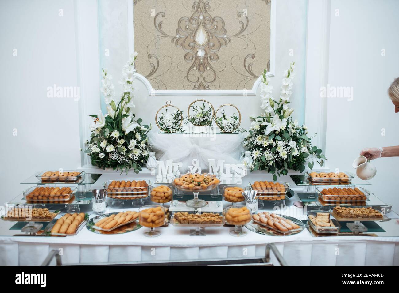 Delicious decorated biscuits on the table. Party and food Stock Photo ...