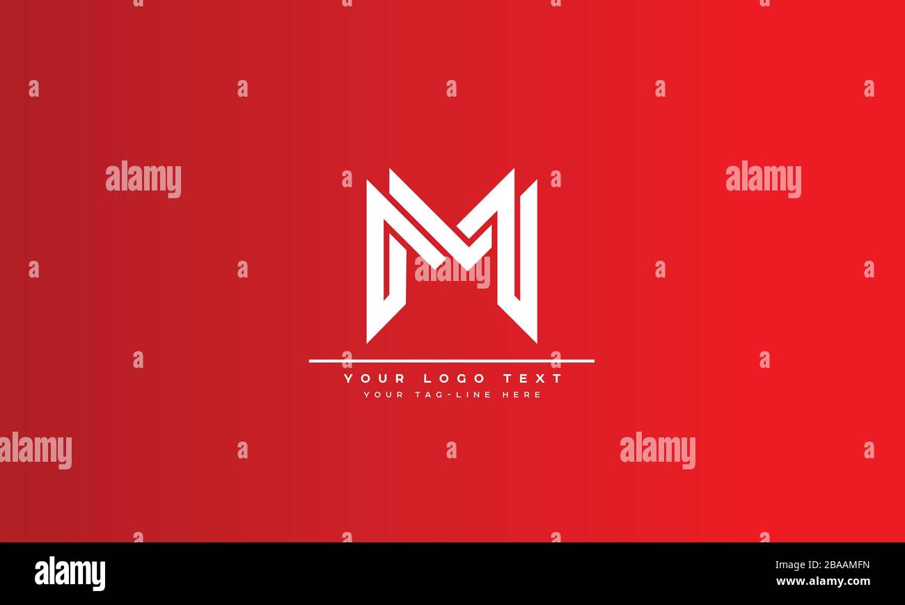 Abstract letter M, MM Alphabet Logo Design Stock Vector Image & Art - Alamy