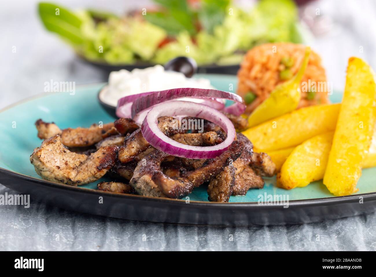 Gyros plate hi-res stock photography and images - Alamy