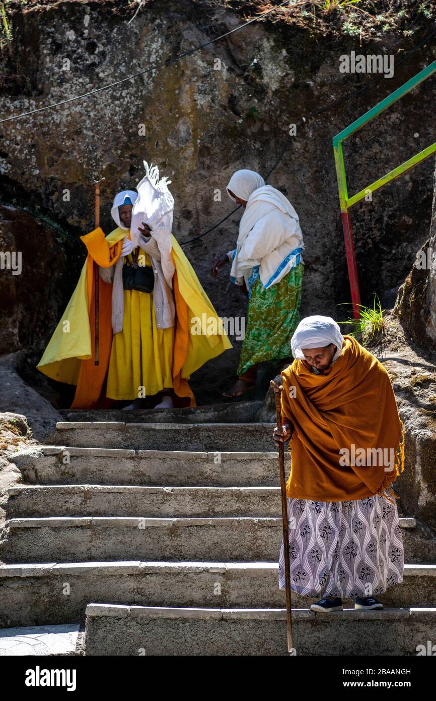 Africa, Ethiopia, Adadi Mariam. Religious procession in Adadi Mariam ...